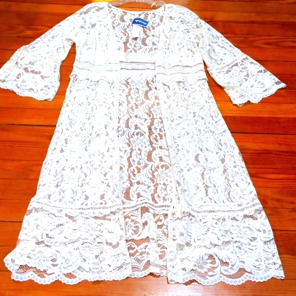 Adiva | Swim | Adiva Lace Cover Up Off White Size L | Poshmark